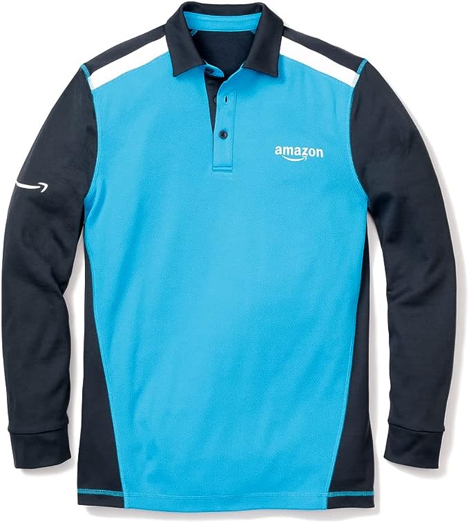 Poly DSP Men's Active Polo - Long Sleeve – Carewell DSP Uniforms for Amazon